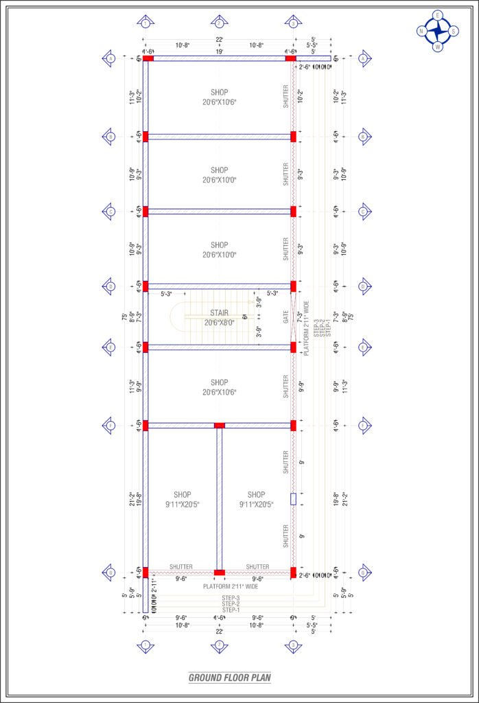 22x75 House Plan | 1650 Sqft House Design |75x22 House Plan | 185 Gaj ...